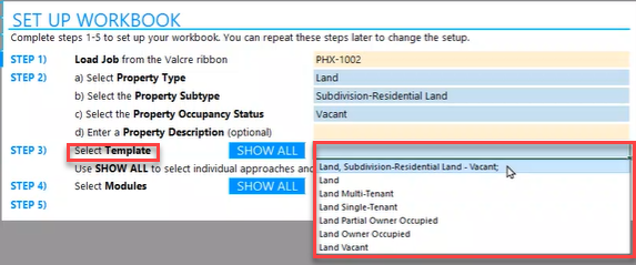 Subdivision: Setting up the Valuation Workbook – Valcre Online Support