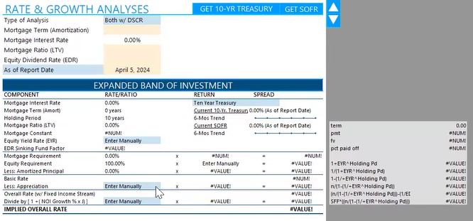 Valuation Workbook: Using the OAR - Capitalization Rates sheet – Valcre ...