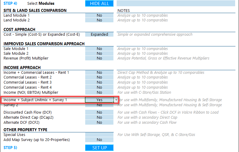 PPA Module: Setting up the PPA worksheets – Valcre Online Support